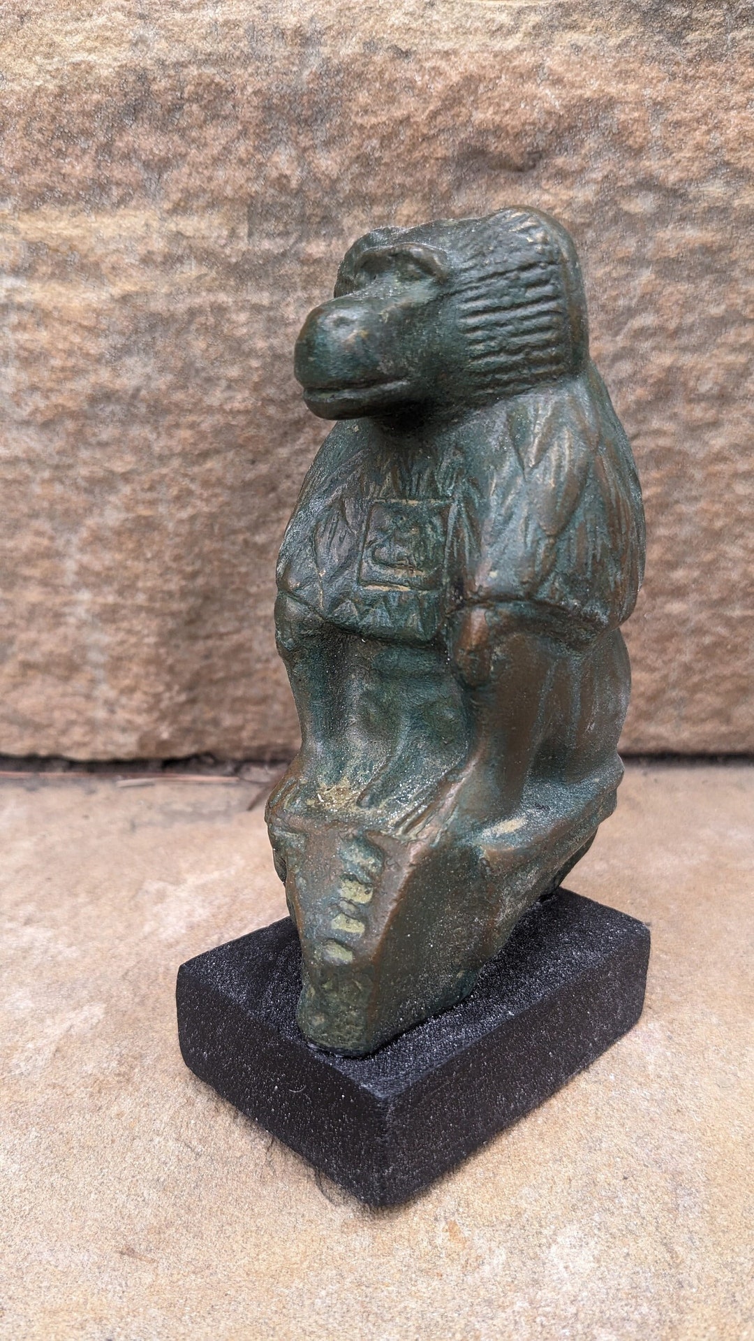 History Egyptian THOTH Hedj-wer God of Wisdom Baboon Sculpture Carving ...