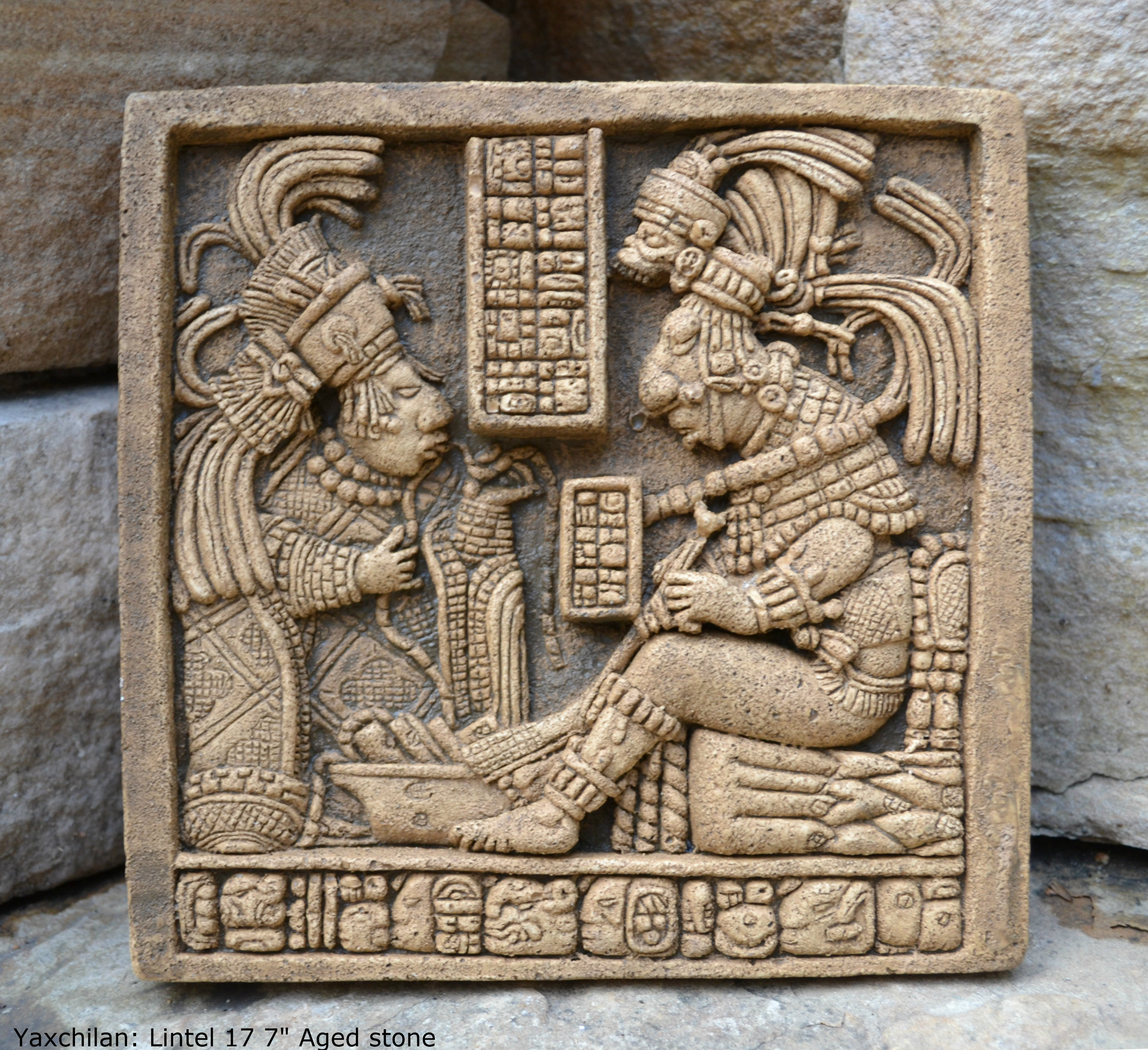 Dintel Maya Azteca 17 Yaxchilan Placa Artefacto Escultura - Etsy México