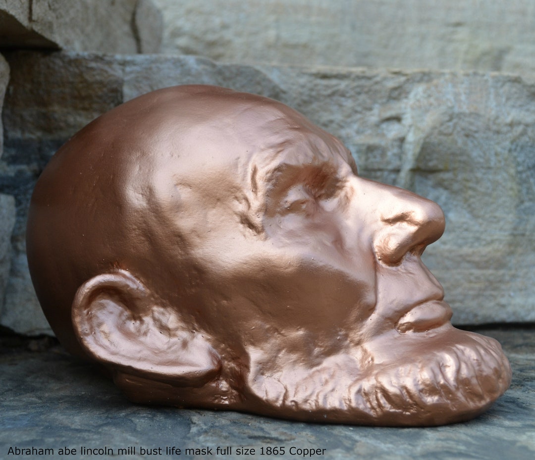 History Abraham Abe Lincoln Mill Bust Life Mask Full Size 1865 Www.neo ...