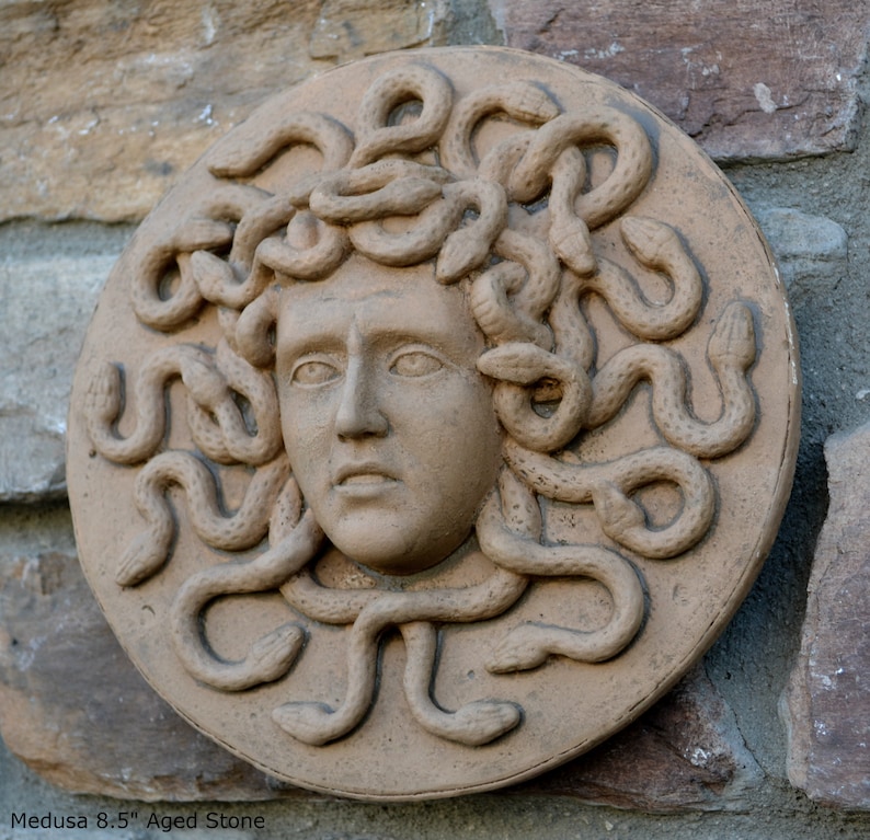 Roman Greek Medusa Sculptural Wall Relief Plaque - Etsy