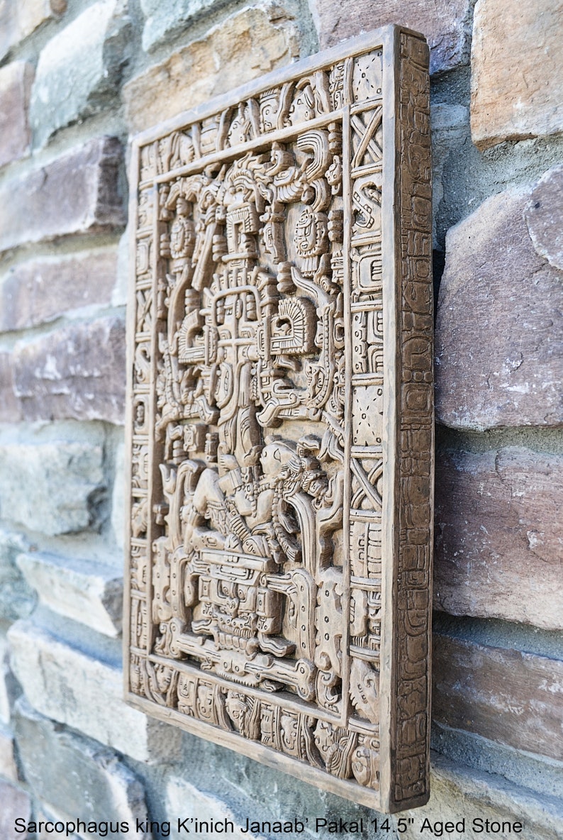 History Aztec Mayan Sarcophagus of King K’inich Janaab’ Pakal Wall ...