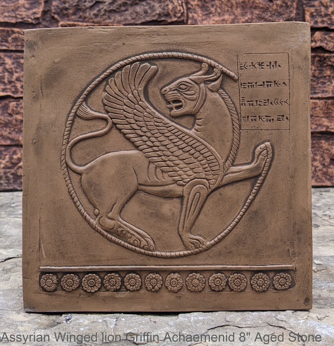 Assyrian Persian Winged Lion Griffin Achaemenid Persepolis Carvings ...