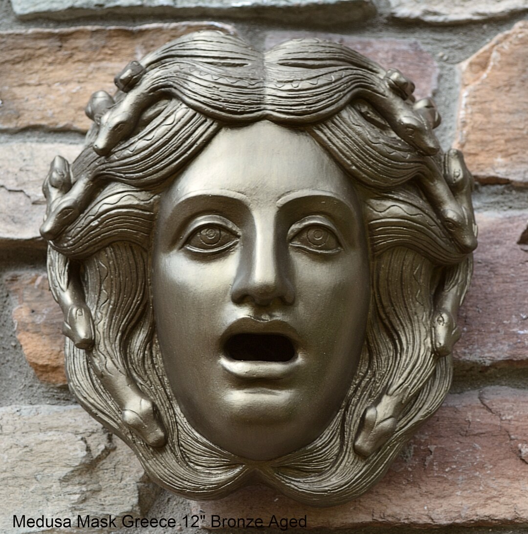 Medusa Mask Greece Museum Sculpture Artifact Bust Plaque Www.neo-mfg ...