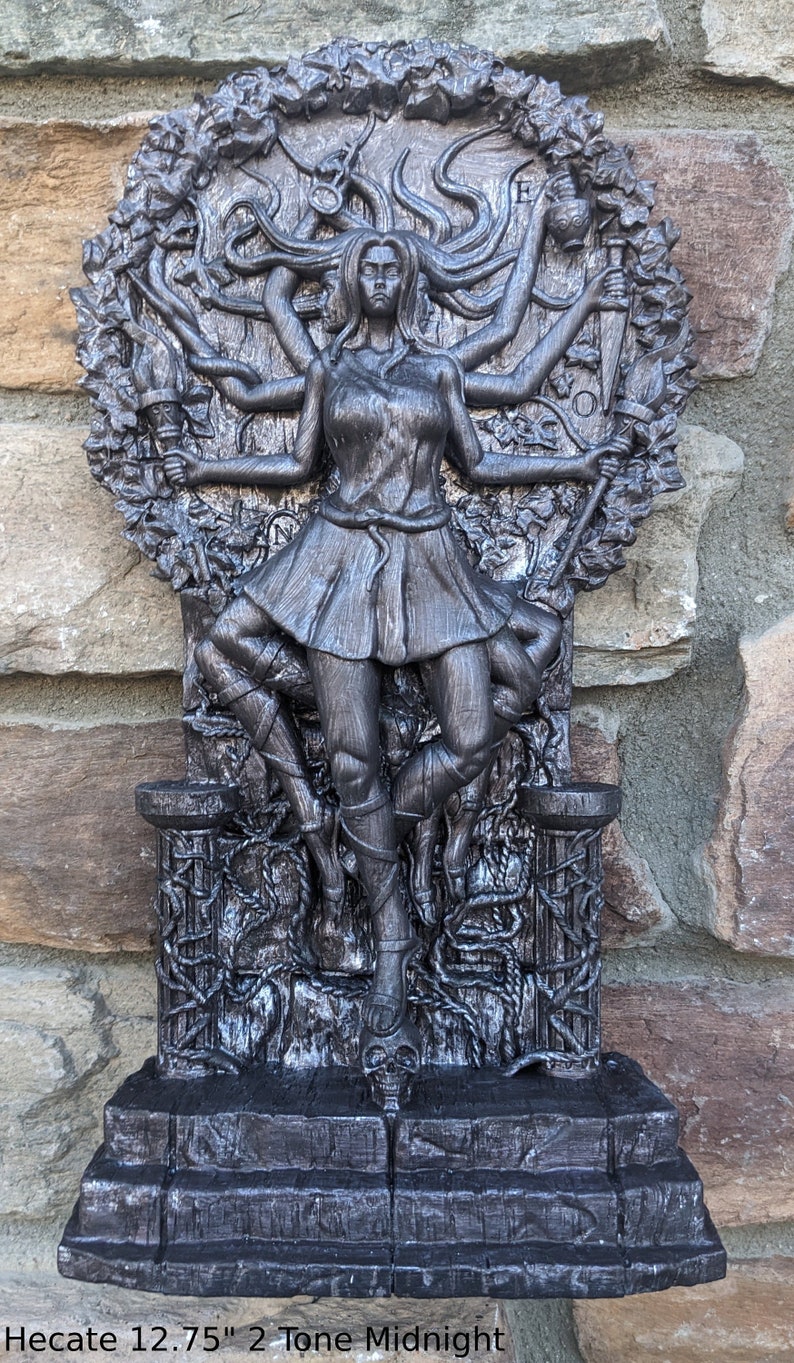 Hecate Hekate Sculpture Goddess Heaven, Earth, and Sea Blessings of ...