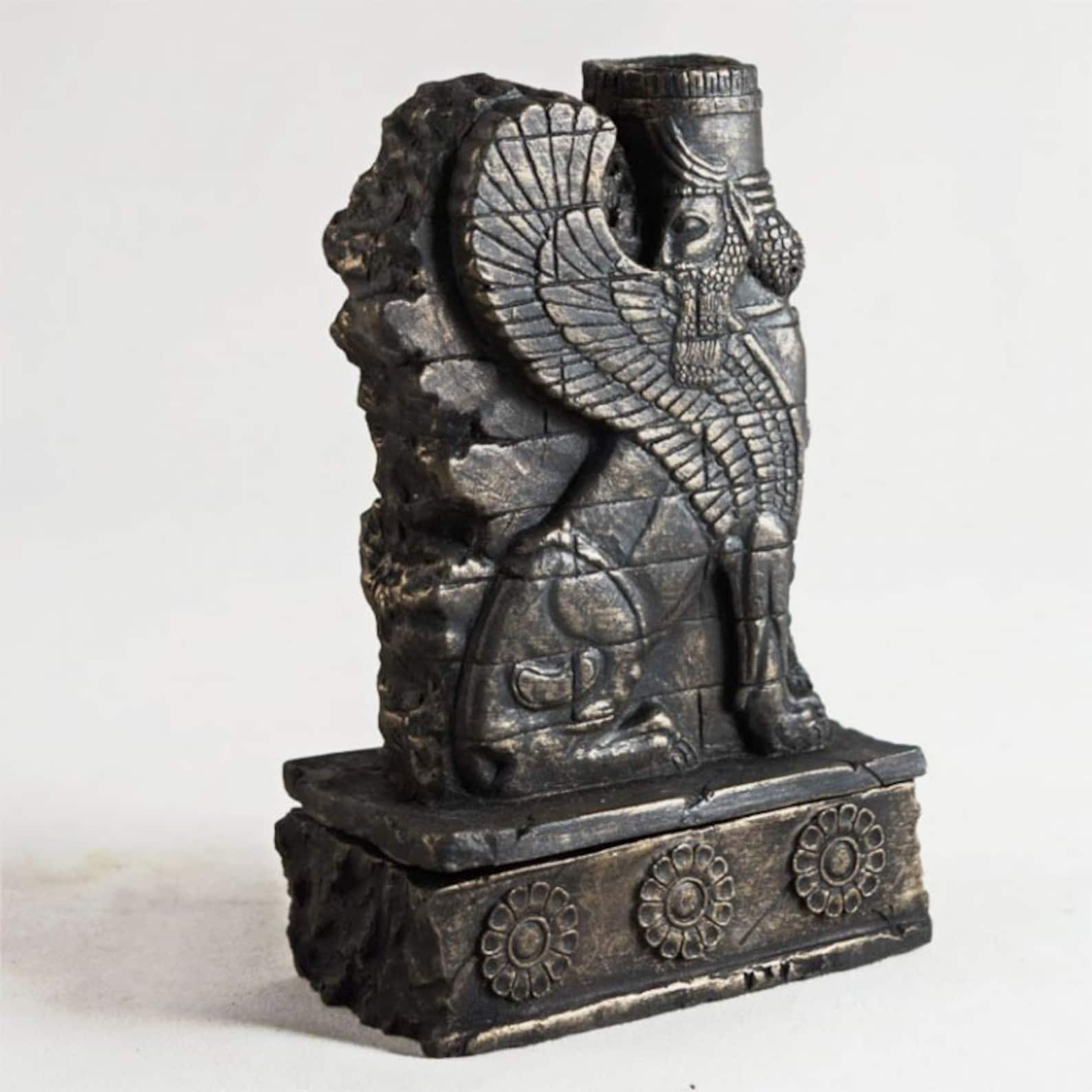 Historical Assyrian Shedu Persian Winged Bull Guardian of | Etsy