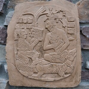 Aztec Mayan Mesoamerican Oval Palace Tomb Palenque Temple Fragment ...