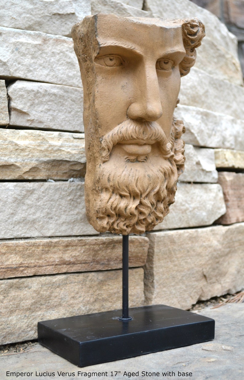 Roman Greek emperor Lucius Verus Fragment 3D Portrait Face | Etsy