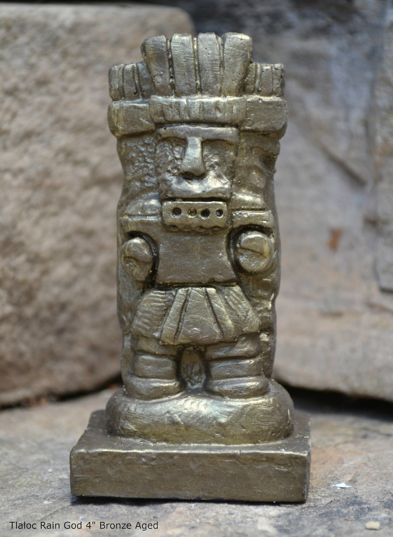 Aztec Mayan Tlaloc Rain God Artifact Carved Sculpture Statue Mini Www ...
