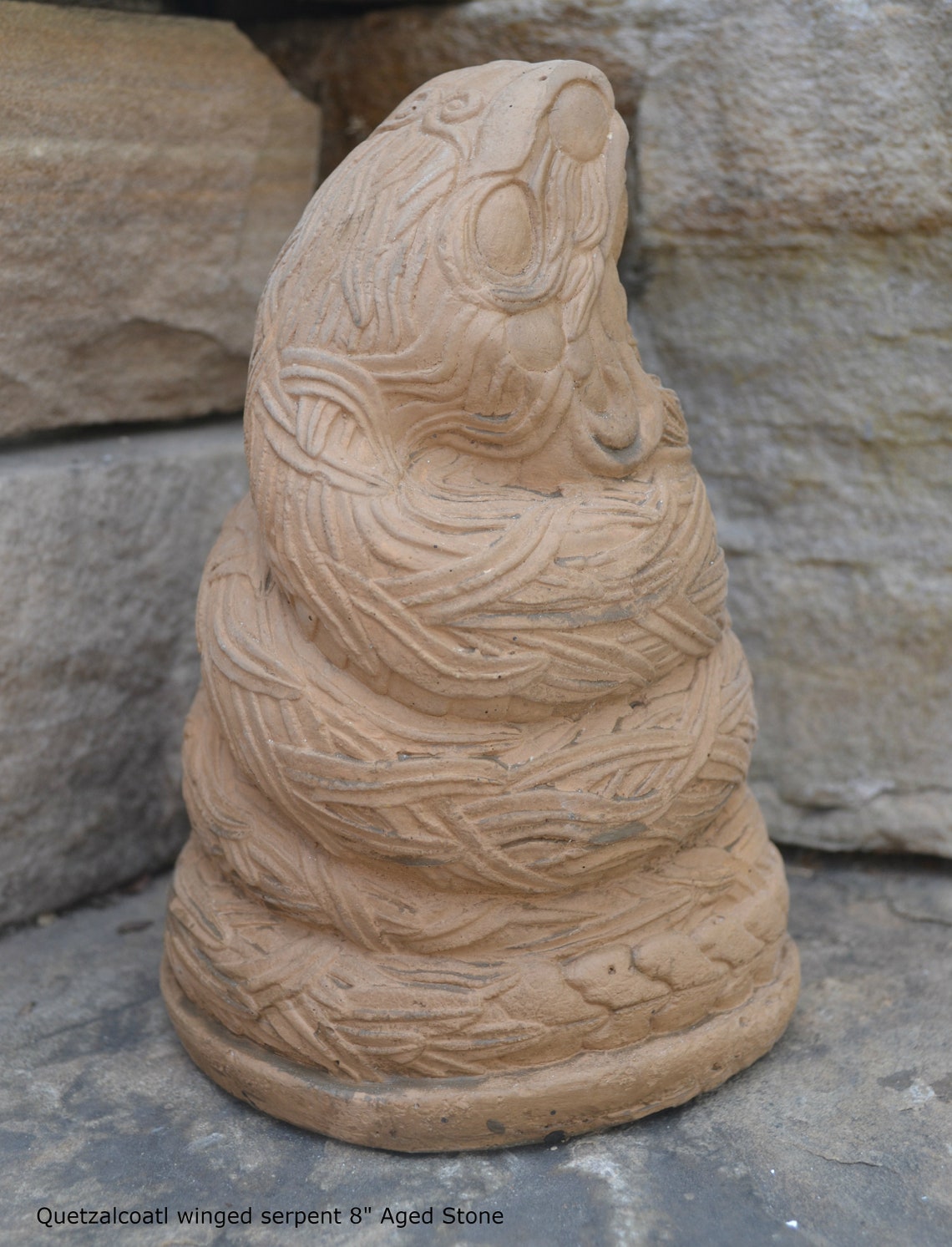 Aztec Mayan Quetzalcoatl Winged Serpent Statue Sculpture - Etsy