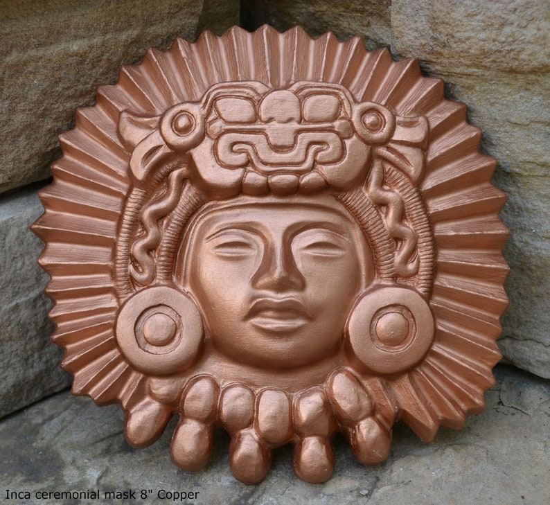 Aztec Inca Zapotec Idol Ceremonial Mask Sculpture Wall Plaque Art Www ...