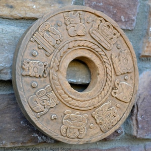 History Aztec Maya Long Count calendar Glyph Artifact Carved | Etsy
