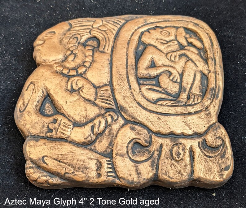 Aztec Mayan Glyph Wall Plaque Fragment Relief Www.neo-mfg.com | Etsy