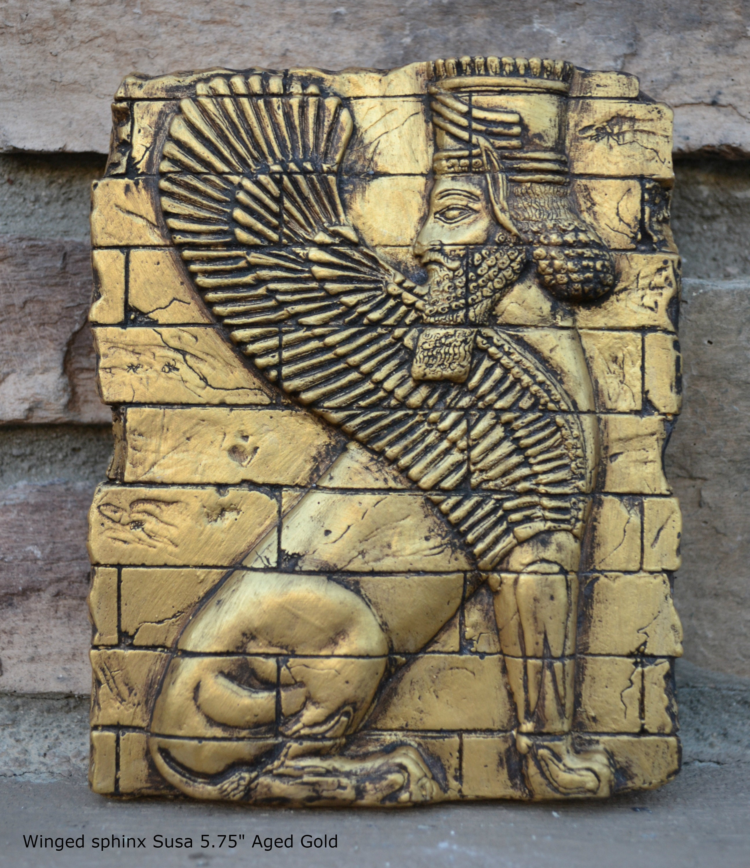 Assyrian Sumerian Winged Sphinx Susa Lion Shedu Palace Darius - Etsy ...