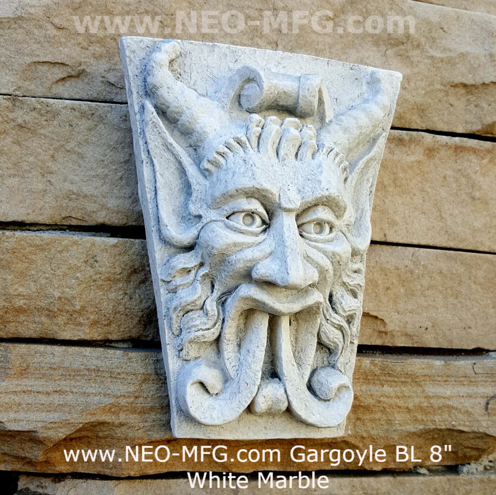 Gargoyle BL Satyr Faun Wall Corbel Mephistopheles Keystone Grotesque ...