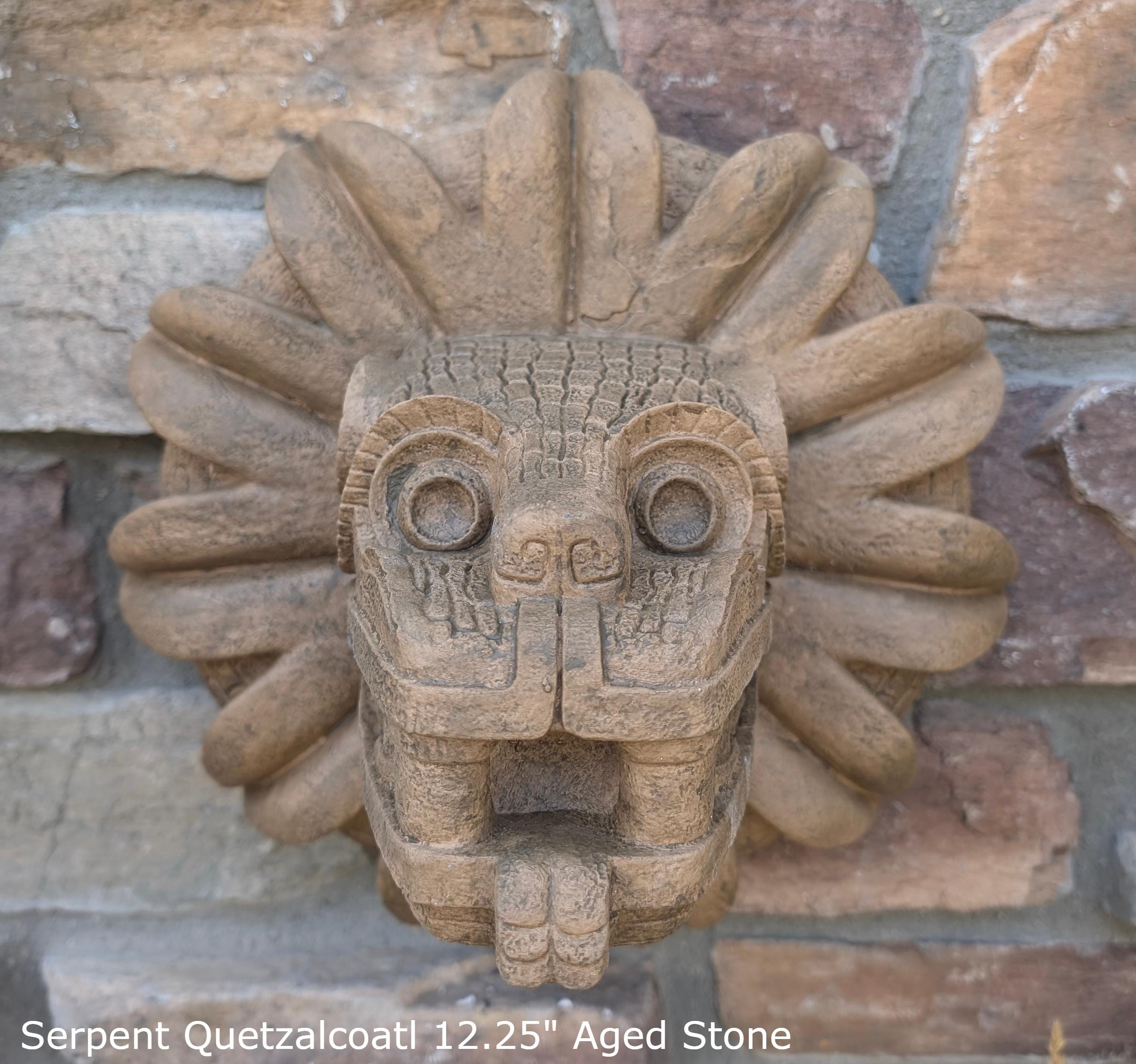 History Feathered Serpent Head of Quetzalcoaltl Aztec Maya Artifact ...
