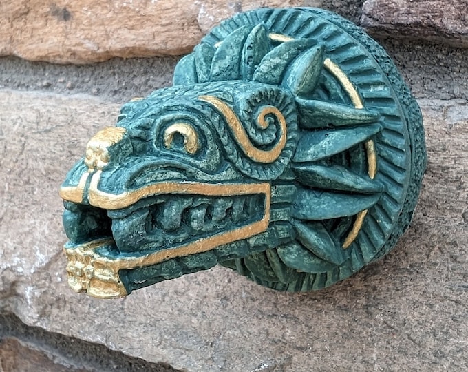 History Feathered Serpent Head of Quetzalcoatl Aztec Maya Artifact ...