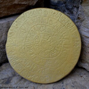 Greek Crete Phaistos Phaestos Discus Plaque Hieroglyphics Wall Plaque ...