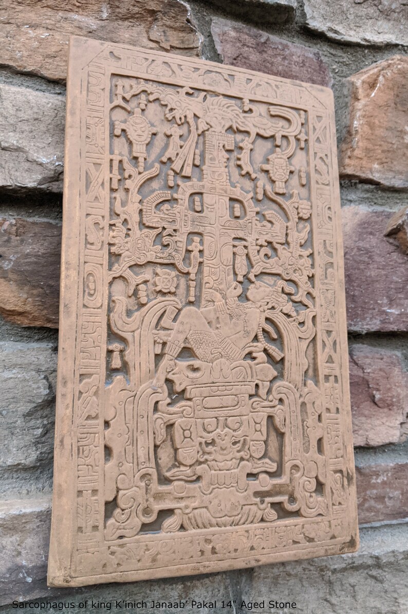 History Aztec Mayan sarcophagus of king Kinich Janaab Pakal | Etsy