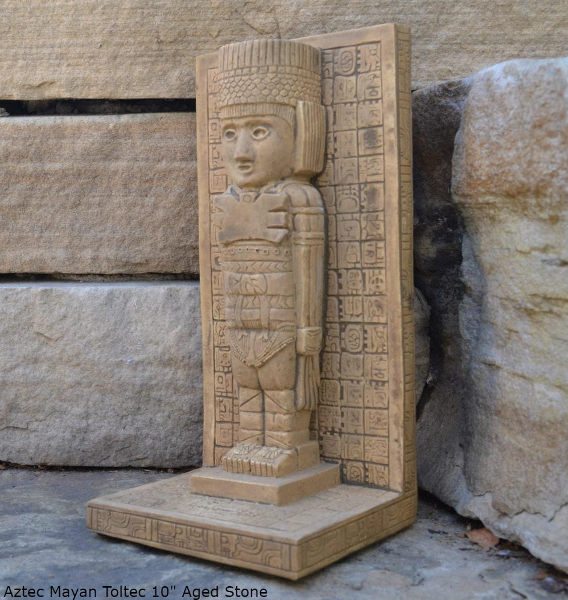 History Toltec Warrior Mesoamerican MAYAN AZTEC Sculptural Wall Relief ...