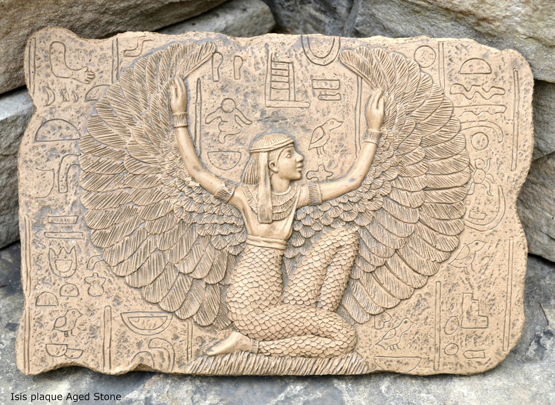 Egyptian Isis Figure Wall Sculpture Statue Plaque Www.neo-mfg.com 11.5 ...