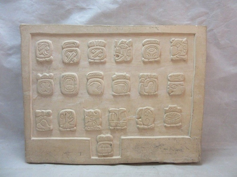 Aztec Mayan Glyph Panel Sculptural Wall Frieze Plaque Relief Www.neo ...
