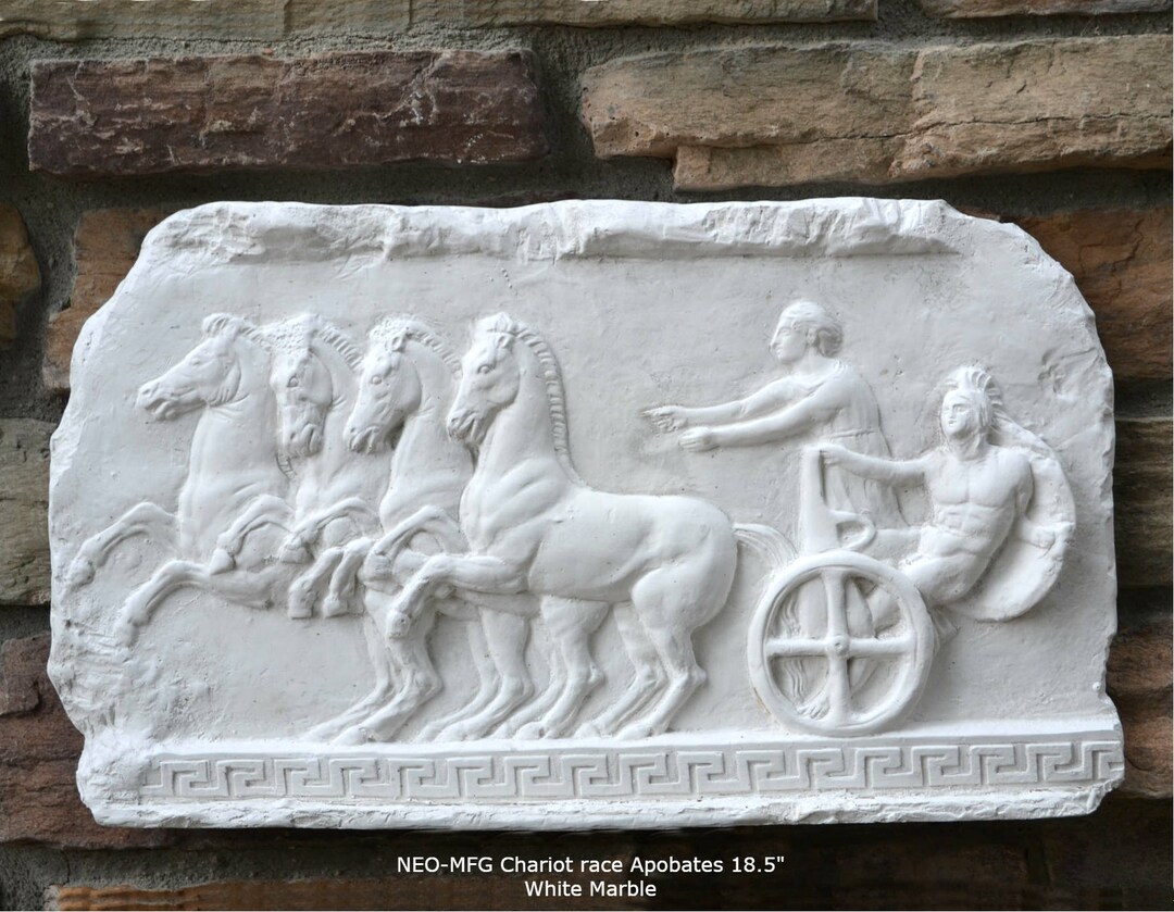 Roman Greek Chariot Race Apobates Artifact Carved Sculpture Statue Www ...