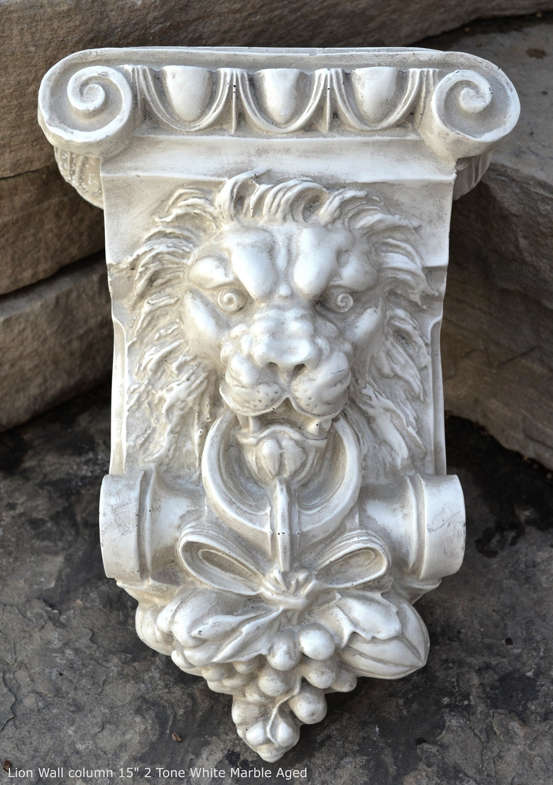 Animal Lion Face Corbel Shelf Column Plaque Fragment Relief Www.neo-mfg ...