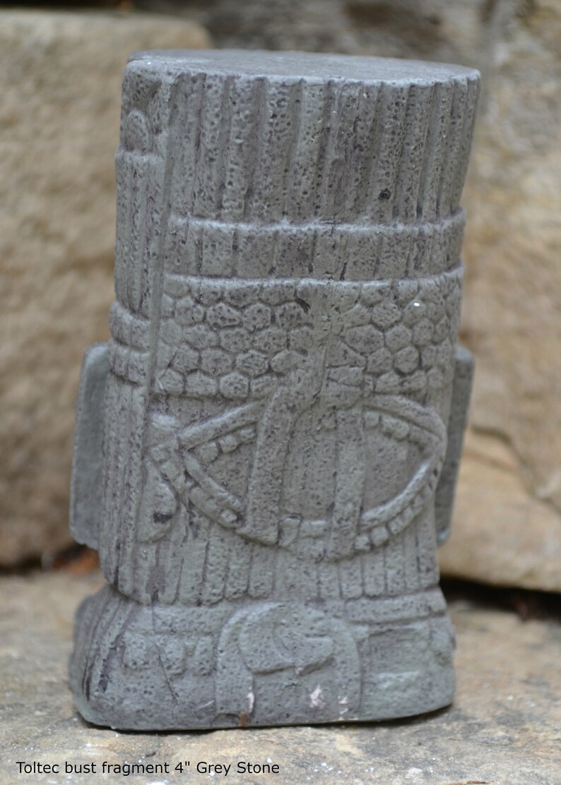 History Toltec Warrior Bust Mesoamerican MAYAN AZTEC Sculptural Wall ...