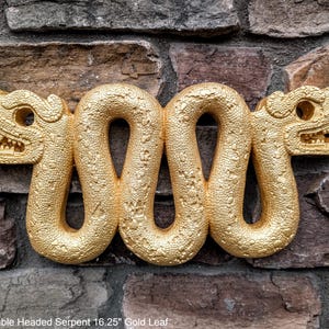 History Aztec Double Headed Serpent Maya Artifact Carved Sculpture ...