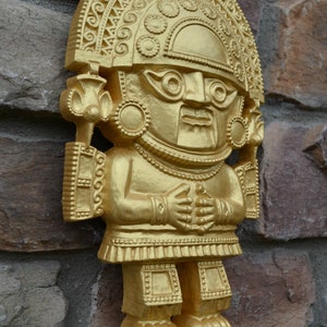 History Peru Inca Mesoamerican El Tumi Naymlap God King Sculptural Wall ...