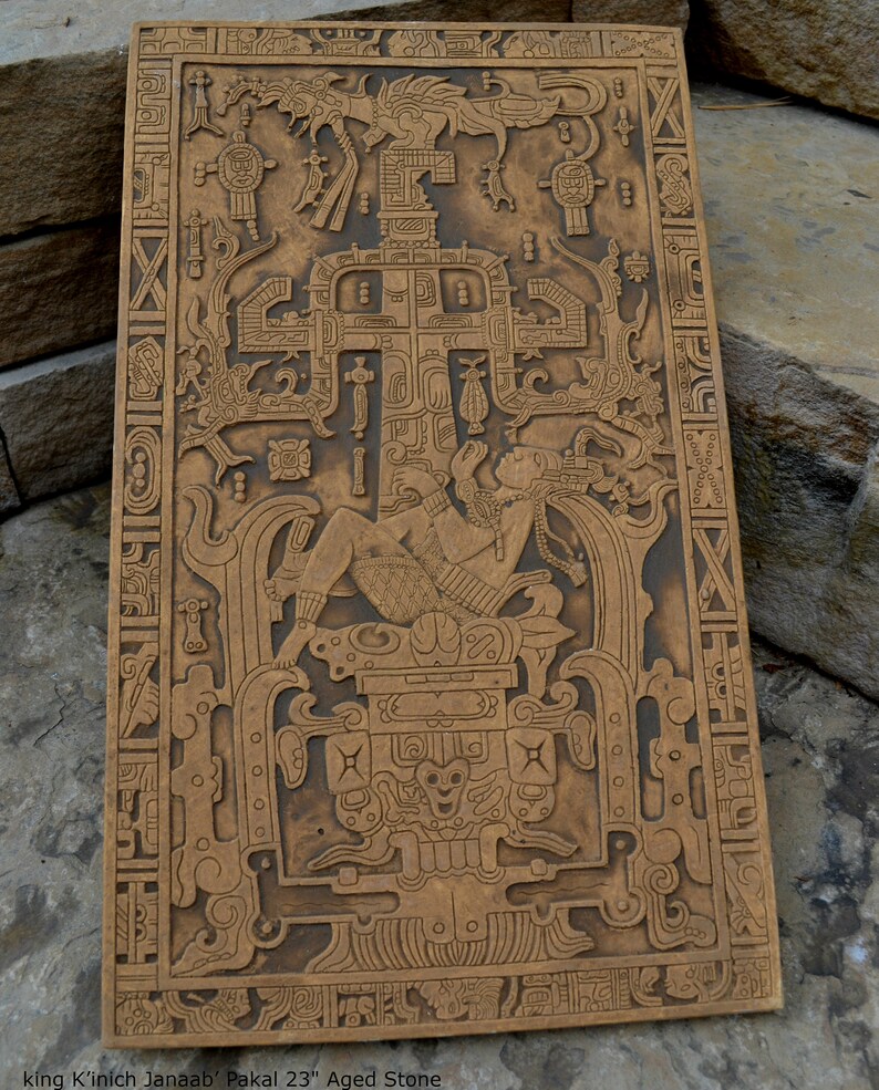History Aztec Mayan Sarcophagus of King Kinich Janaab Pakal | Etsy