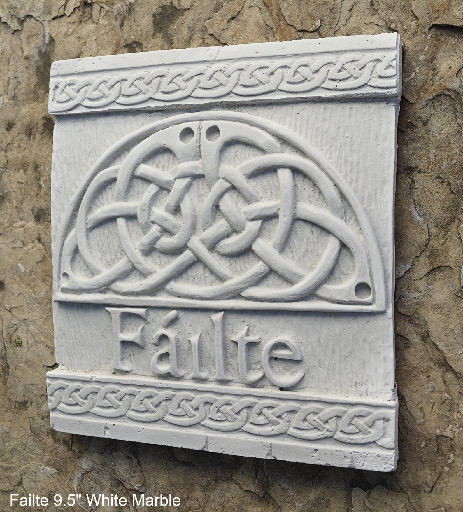 FAILTE Irish WELCOME Ireland Gaelic Celtic Stone Sign Plaque Www.neo-m ...