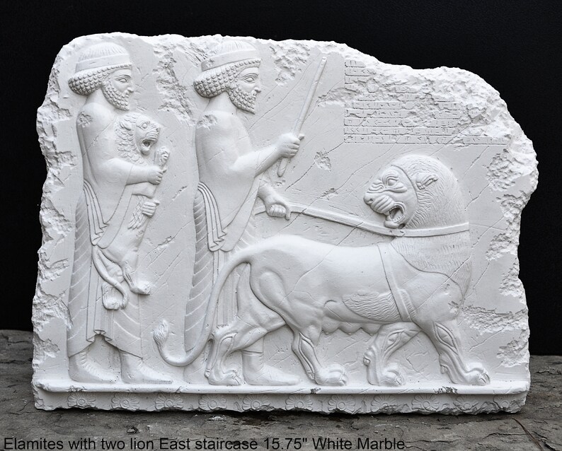 Assyrian Elamites With Two Lion East Staircase Persian Persepolis Art ...