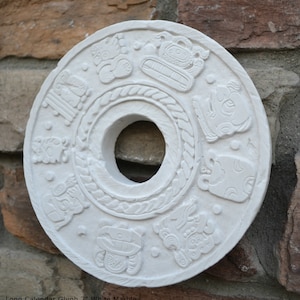 History Aztec Maya Long Count Calendar Glyph Artifact Carved Stone ...