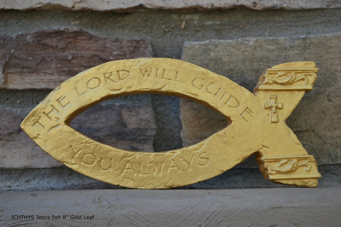 Religious ICHTHYS Jesus Fish Wall Art Plaque 8 | Etsy