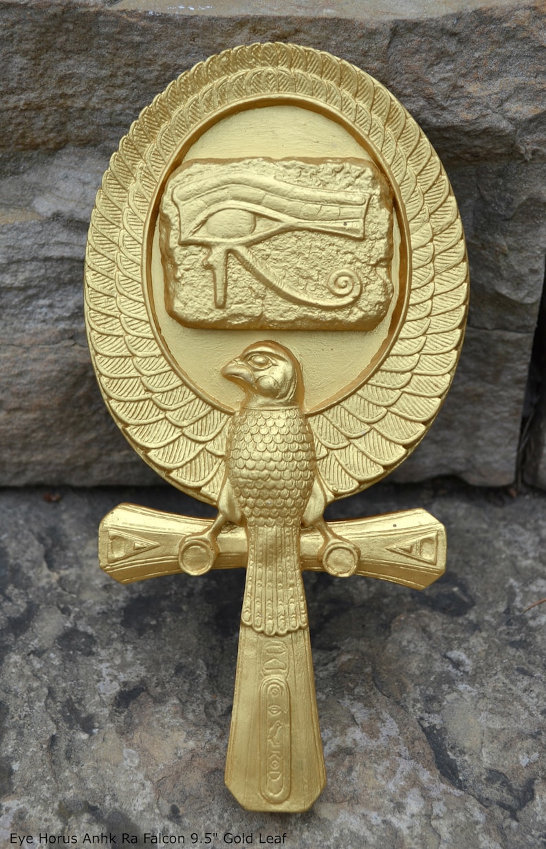 Egyptian Eye Horus Ankh Ra Falcon artifact carving sculpture - Etsy.de