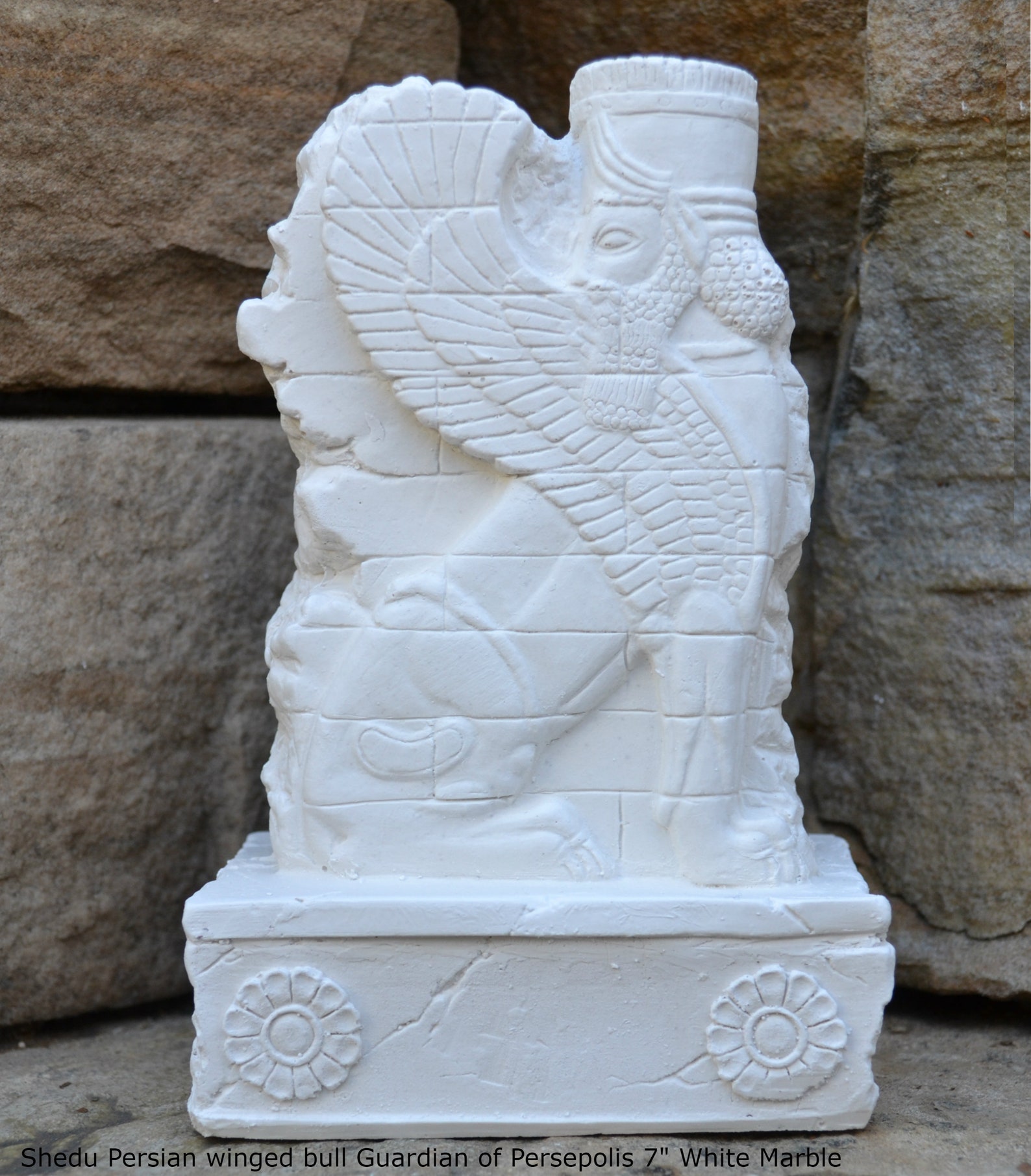 Historical Assyrian Shedu Persian Winged Bull Guardian of | Etsy