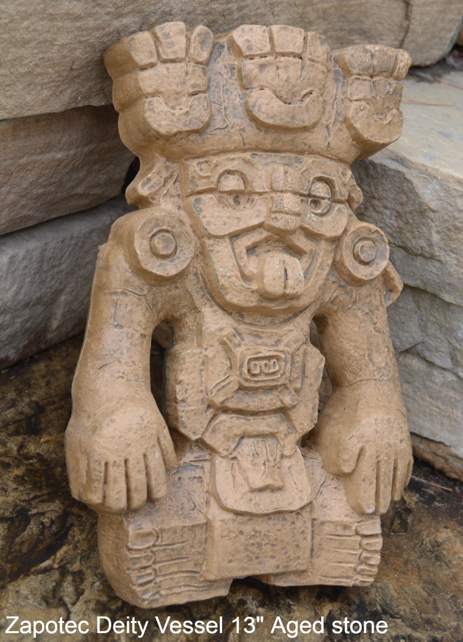 History Aztec Maya Zapotec Cocijo Deity Vessel Stele Totem Artifact ...