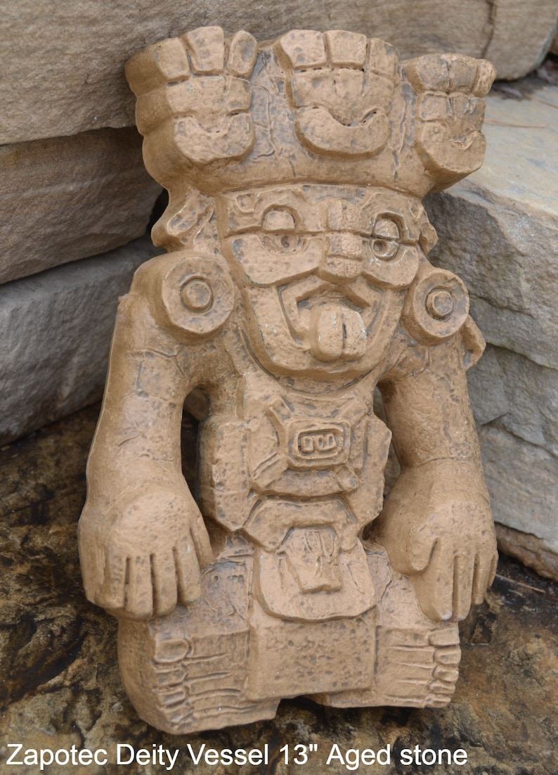 History Aztec Maya Zapotec Cocijo Deity Vessel Stele Totem Artifact ...