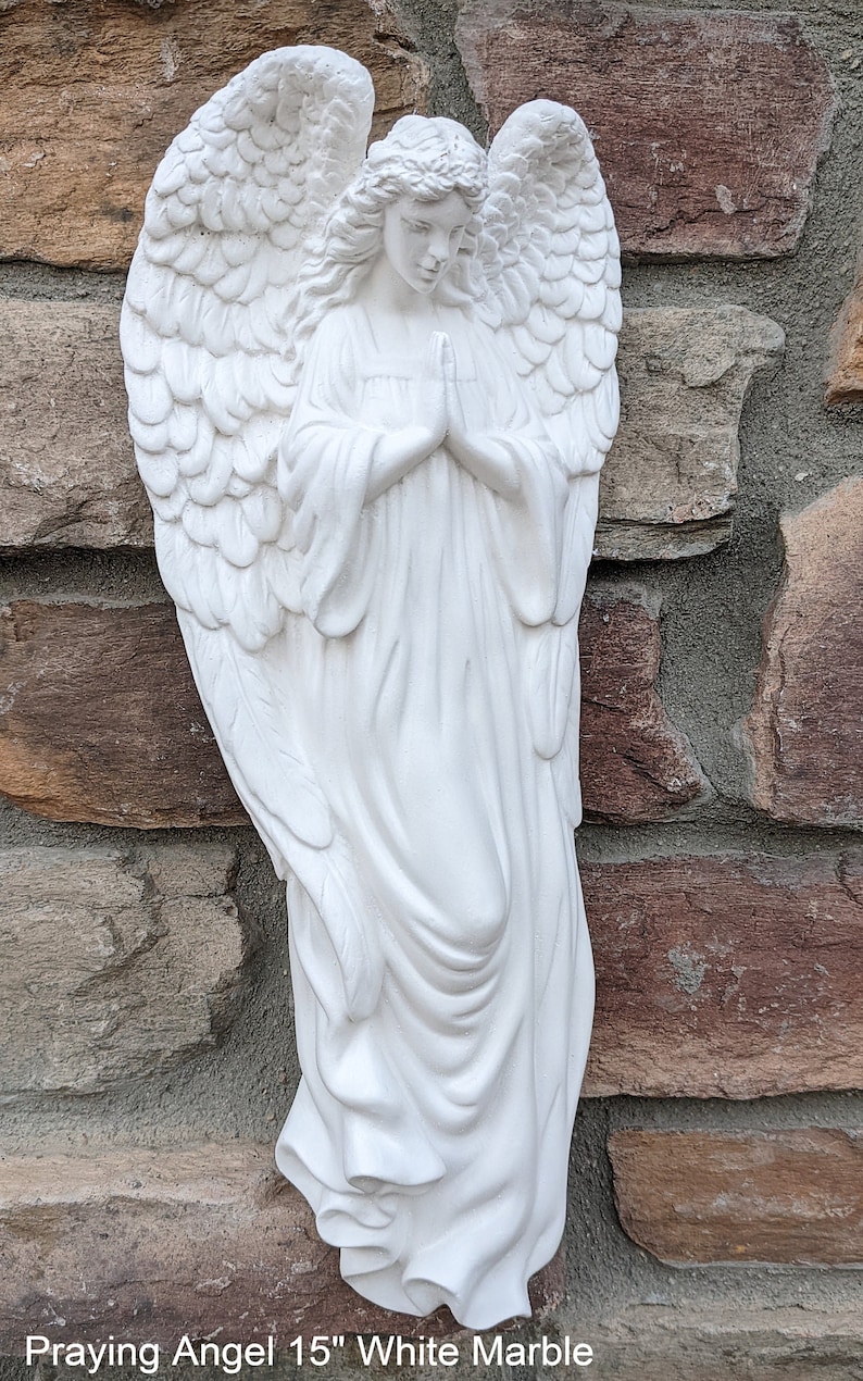 Praying Angel Wall Art Sculpture Frieze Plaque Home Decor 15" Neo-mfg ...