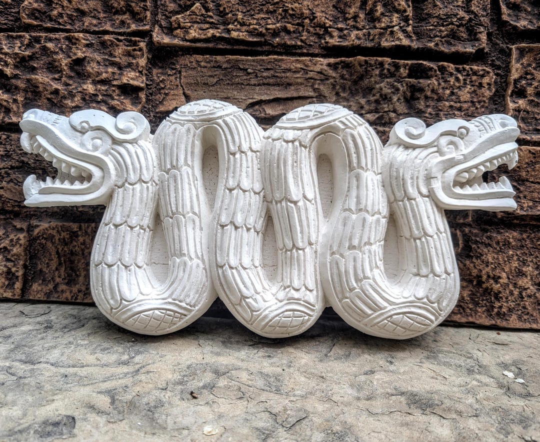 Aztec Double Headed Serpent Maya Artifact Carved Sculpture Statue Www ...