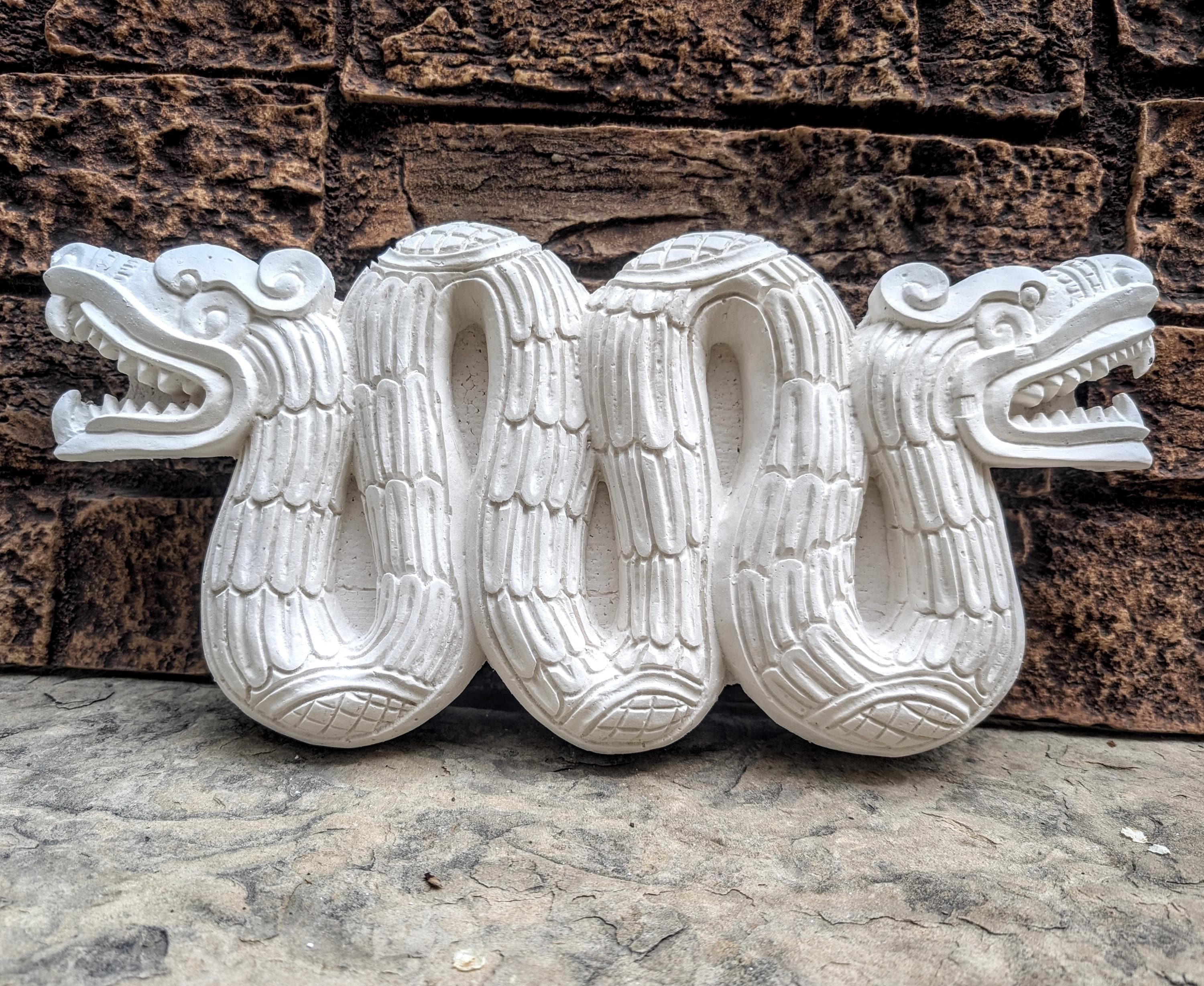 Aztec Double Headed Serpent Maya Artifact Carved Sculpture Statue Www ...