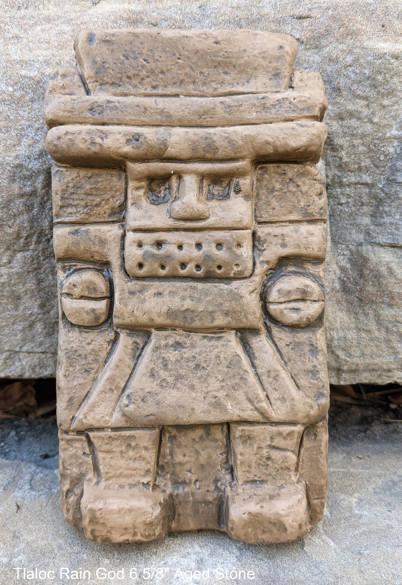 Aztec Mayan Tlaloc Rain God Artifact Carved Sculpture Statue 6 5/8" Www ...