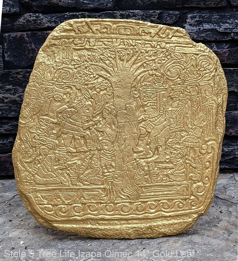Aztec Mayan Stele 5 Tree of Life Izapa Olmec Sculpture Wall - Etsy