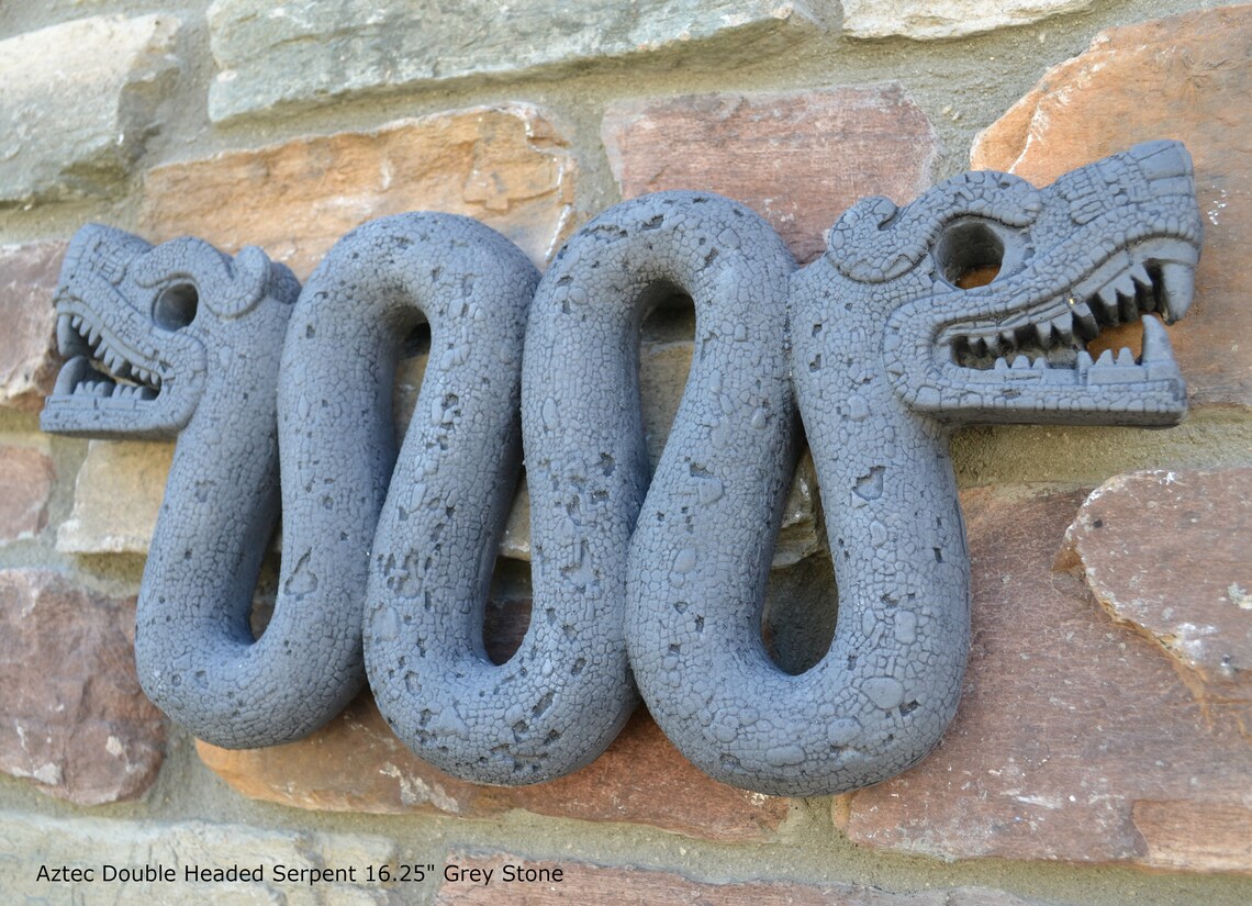 History Aztec Double Headed Serpent Maya Artifact Carved - Etsy