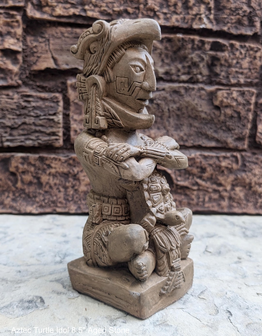 Aztec Mayan Idol Great Turtle W/ Eagle 8.5" Statue Sculpture Www.neo-mfg.com Maya - Etsy