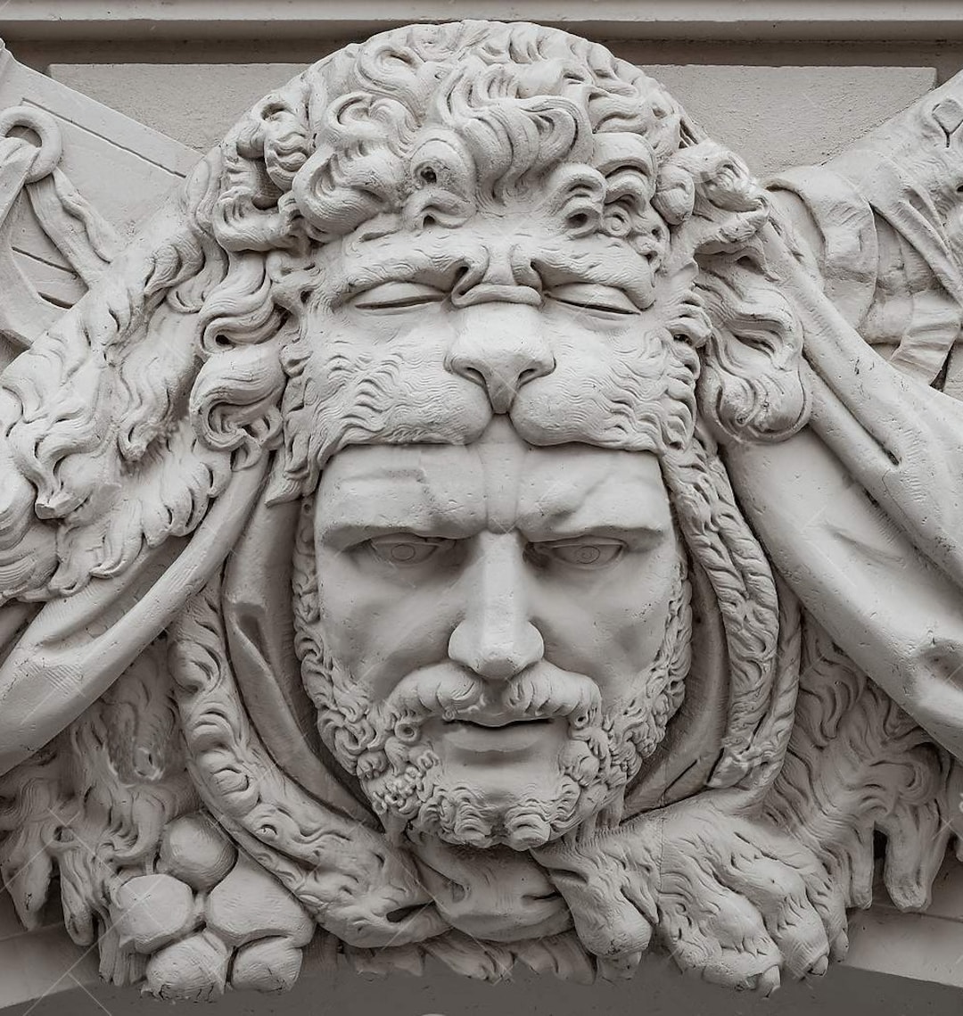 Roman Greek Hercules W/ Lion Sculptural Wall Relief Www.neo-mfg.com ...