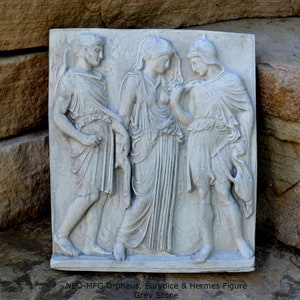 Roman Greek Orpheus, Eurydice and Hermes Figure Sculptural Wall Frieze ...