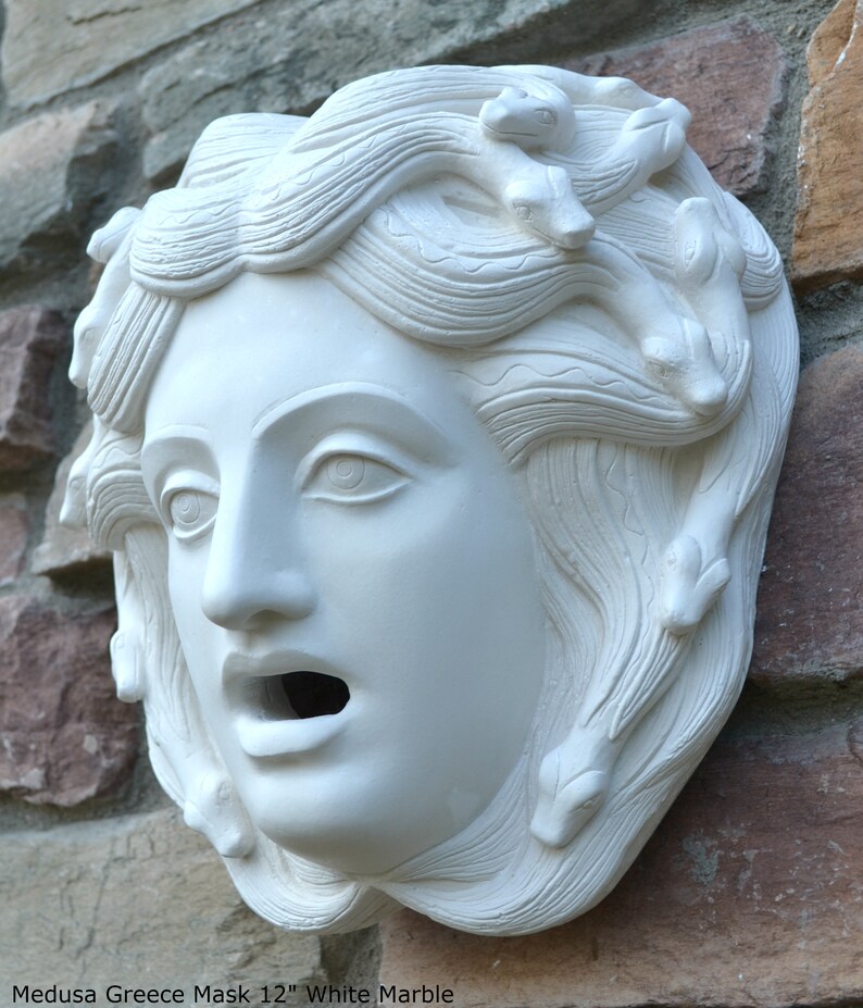 Medusa Mask Greece Museum Sculpture Artifact Bust Plaque | Etsy