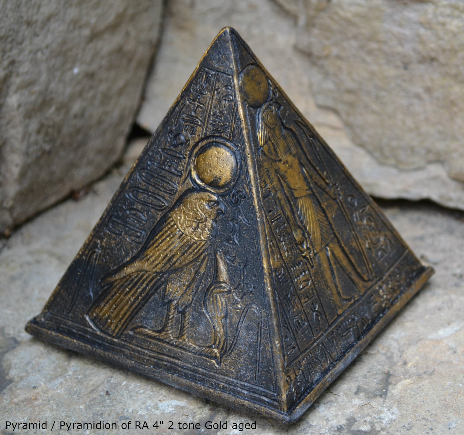 Egyptian Pyramid Pyramidion of Ramose Ra Artifact Carving Sculpture ...